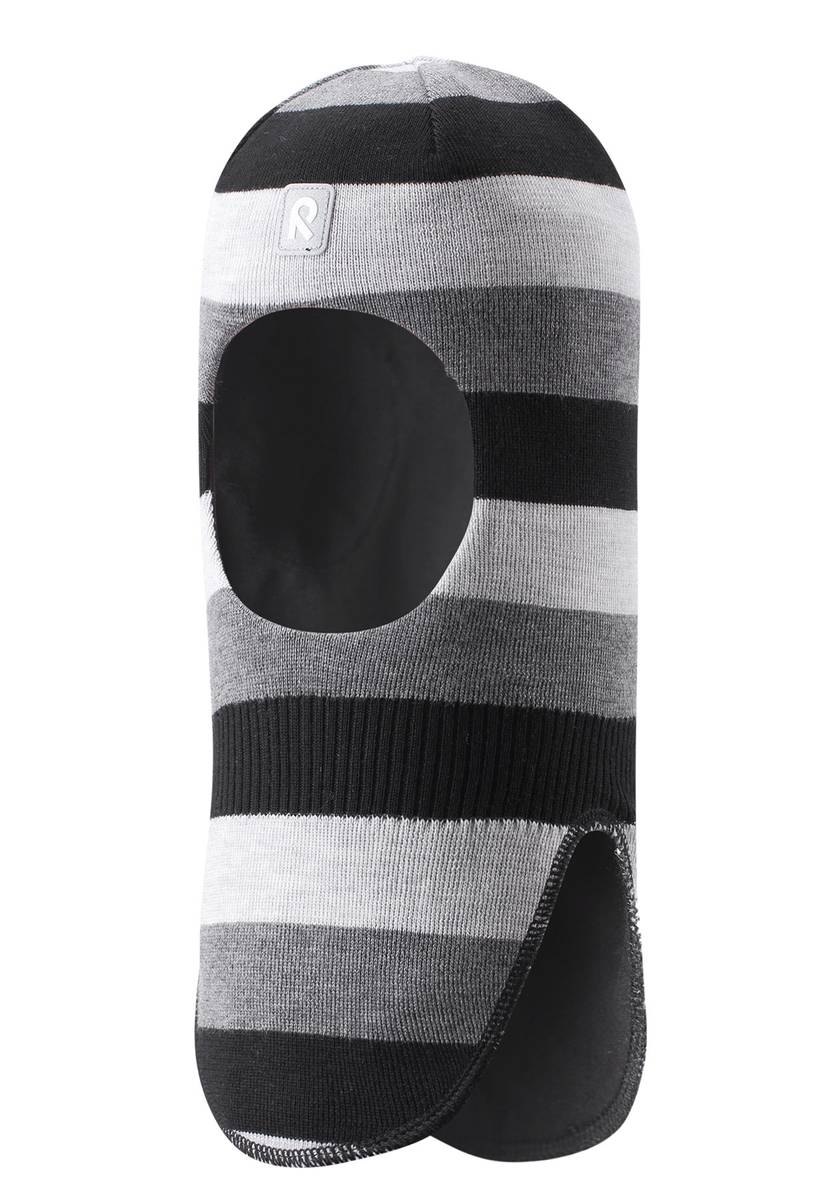 Reima balaclava til barn med striper, grå - DressMyKid AS