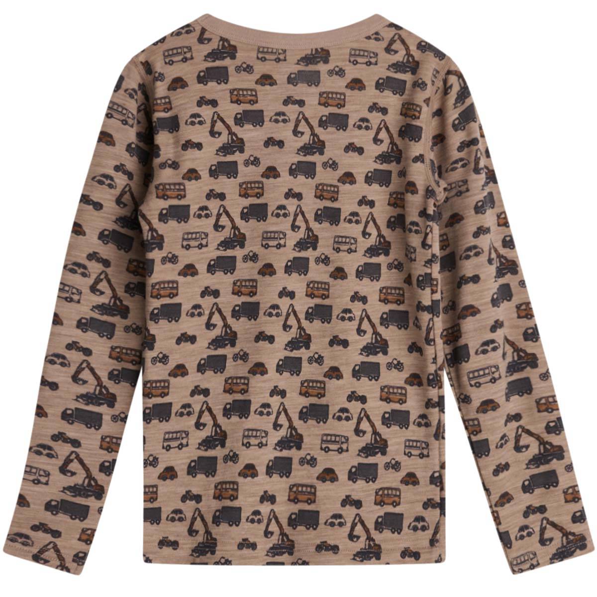 Hust & Claire Abba genser i ull/bambus kjøretøy,biscuit - DressMyKid AS